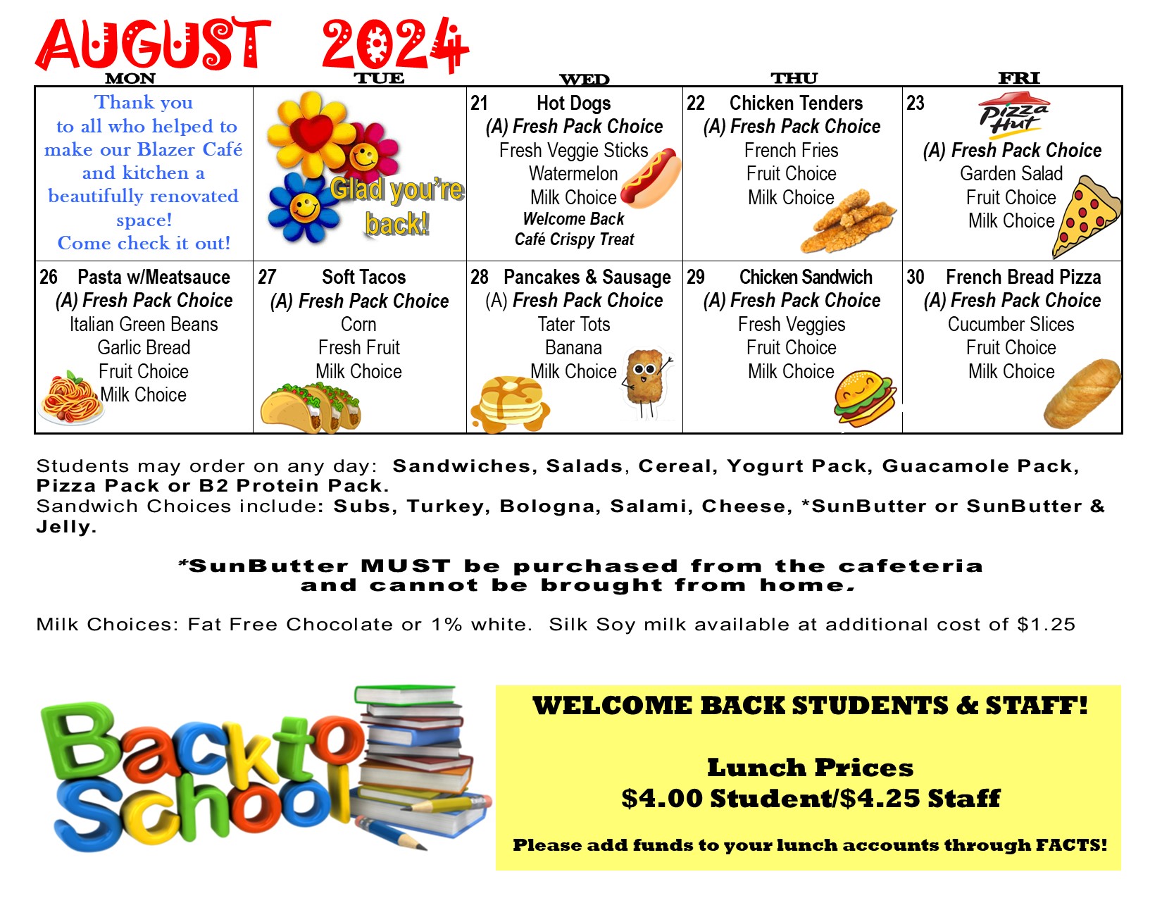 Cafeteria Menu - St. Barnabas Catholic School