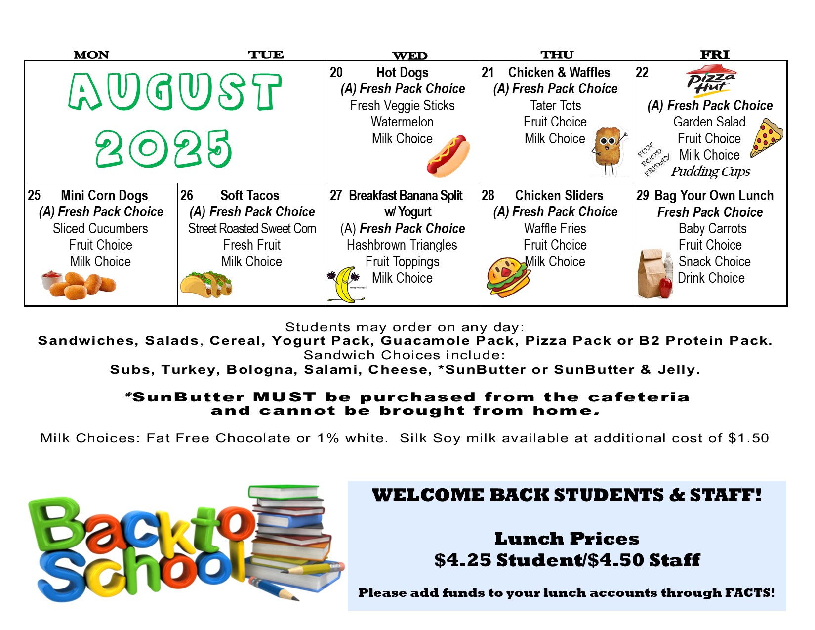 Cafeteria Menu - St. Barnabas Catholic School