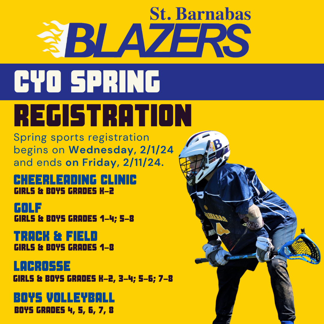 Registration - St. Barnabas Catholic School
